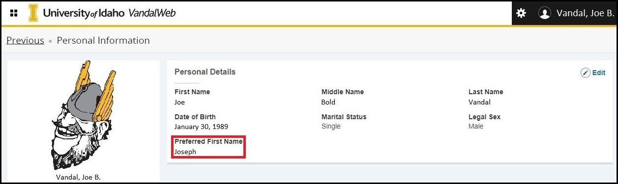 Preferred Name Preferred Name
